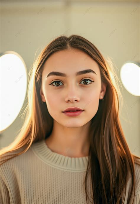 A Young Woman Model Classic Portrait Photography Background Wallpaper