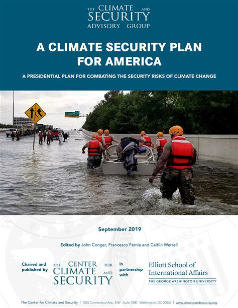 The Climate And Security Advisory Group Csag A Climate Security Plan