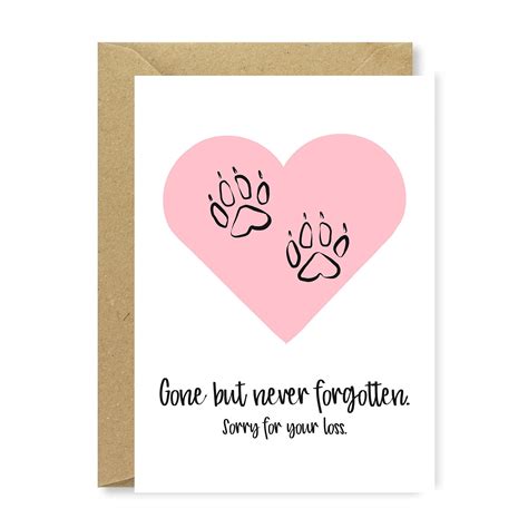 Printable Pet Sympathy Cards
