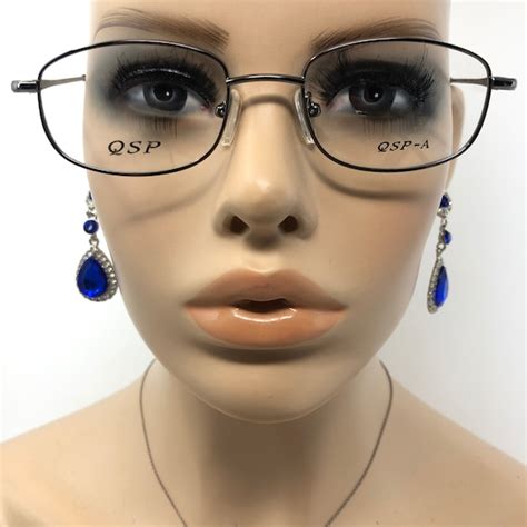 Vintage Oval Eyeglasses Qsp A Glasses Frame Silver Me Gem