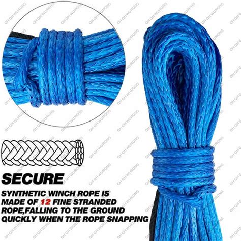 Atv Winch Rope Stegodon 14inch X 50ft Synthetic Winch Rope Kit
