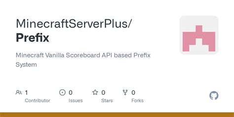 Github Minecraftserverplusprefix Minecraft Vanilla Scoreboard Api