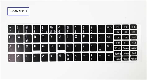 Tastaturaufkleber Tastatur Aufkleber Keyboard Layout Sticker Schwarz