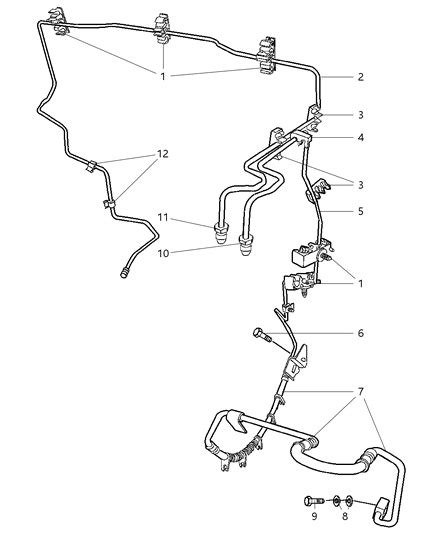 Brake Lines And Hoses Front 2003 Jeep Grand Cherokee