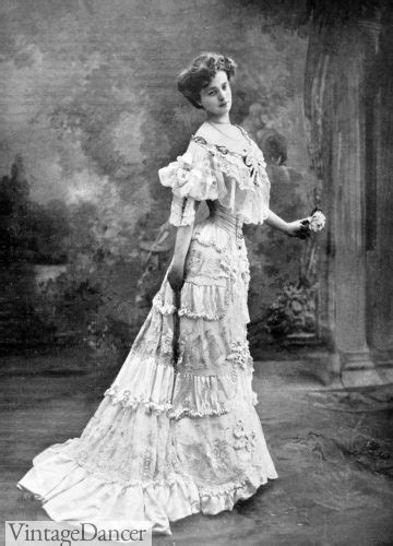 Black And White Edwardian Dress