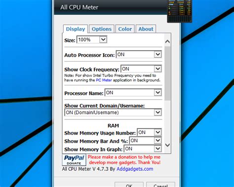 All CPU Meter Windows Gadget Win Gadgets