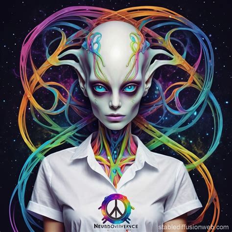 Alien Female With Infinity Symbol And Neurodiversity Message Stable
