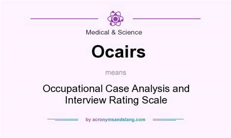 What Does Ocairs Mean Definition Of Ocairs Ocairs Stands For Occupational Case Analysis And