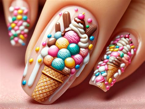 Ice Cream Candy Nail Art Free Image Download Tiffany Bliss