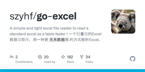 GitHub Szyhf Go Excel A Simple And Light Excel File Reader To Read A Standard Excel As A