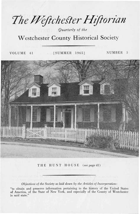 Westchester Historian 1925 1976 Now Available Online Westchester