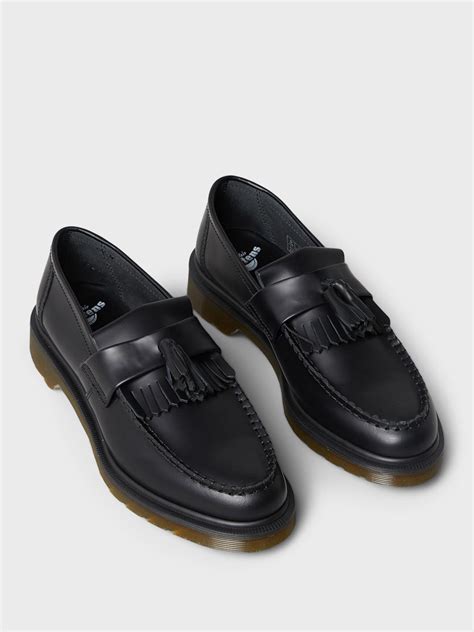 Dr Martens Adrian Loafers In Black Polished Smooth Stoy