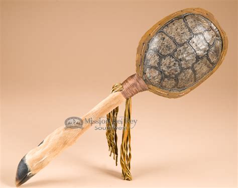 Native American Turtle Shell Rattle 17 Navajo R80 Mission Del Rey Southwest