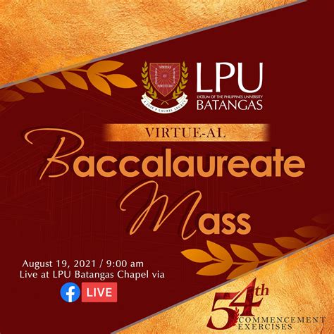 Baccalaureate Mass For The Graduating Class Of 2021 Lyceum Of The