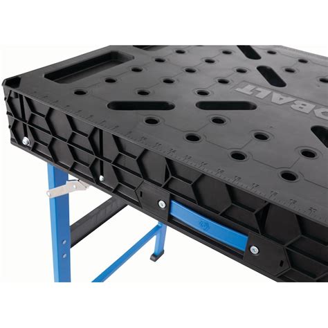 Kobalt 34 25 In L X 32 In H Black Blue Plastic Portable Work Bench 53305 At