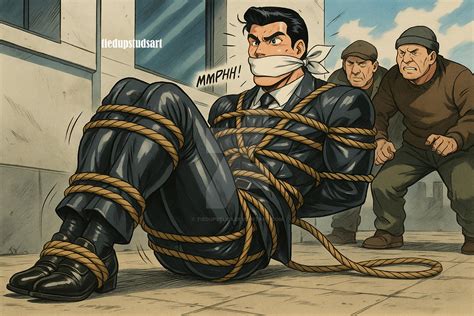 Suited Anime Hunk In Bondage 2 By Tiedupstuds On Deviantart