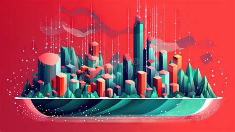 Visually Striking Cityscape With Warm Hues Digital Effects And