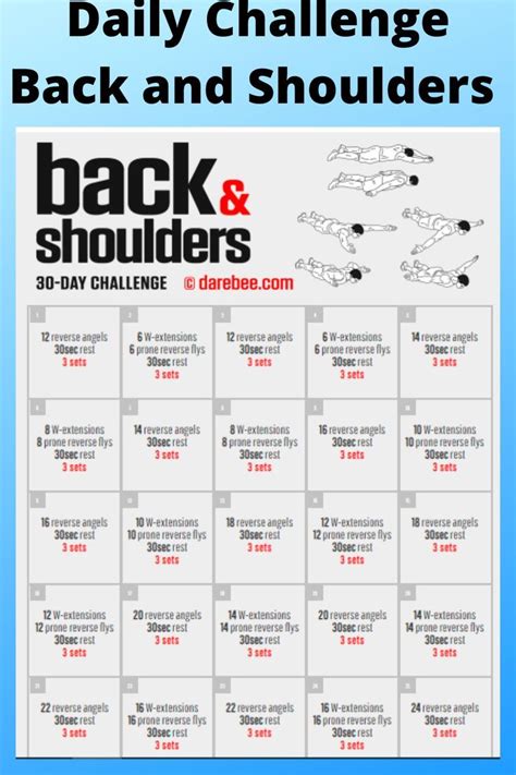 Daily Challenge Back And Shoulders 30 Days Challenges Daily