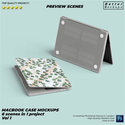 Macbook Case Mockup Podbase Laptop Skin Case Mockup V1 Bettermockups