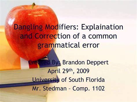Dangling Modifier Ppt