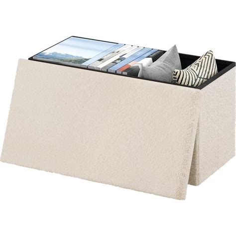 Esituro Tabouret Pouf Pliable Pouf Coffre De Rangement Tabouret Cube