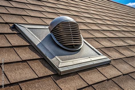 Static Vent Installed On A Shingle Roof For Passive Attic Ventilation
