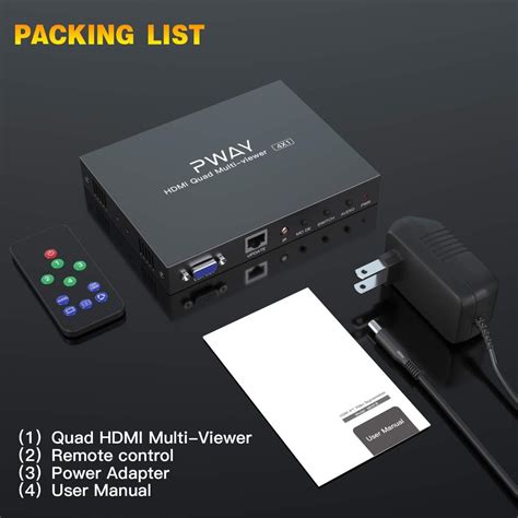 Buy Hdmi 4x1 Quad Multi Viewer Seamless Switcher Hdmi And Vga Simultaneously Support 1920×1080p