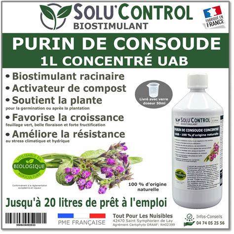 Purin De Consoude Solucontrol Concentré Uab Biostimulant Naturel