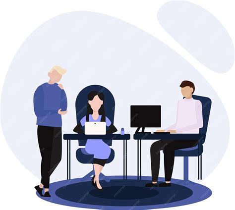 Premium Vector A Graphic Of People Working In An Officeb Vector Illustration For Business
