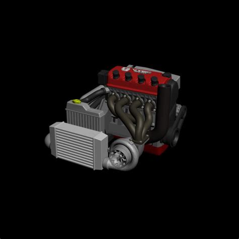 🚗 [h]onda D16 Turbo For 1 64 Scale Custom Hotwheels・ Stl File For ・cults