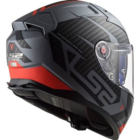 Capacete Ls2 Vector 2 Ff811 Splitter Cinza Vermelho Fosco Grid Motors
