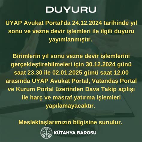 Uyap Portal Hk Kütahya Barosu