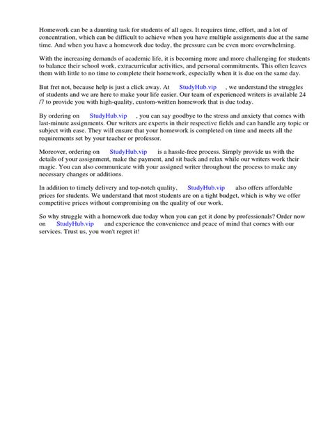 Homework Due Today Pdf Homework