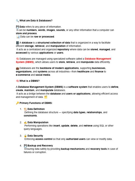 Fundamentals Of Databases And Dbms Pdf Databases No Sql
