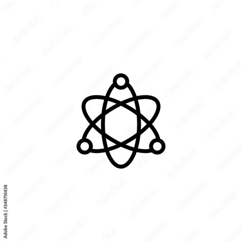 Atomic Orbitals Vector Icon In Linear Outline Icon Isolated On White