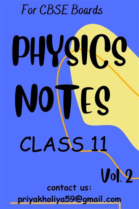 Class 11 Physics Shop Handwritten Notes SHN