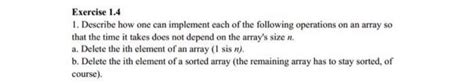 solved exercise 1 41 describe how one can implement each of