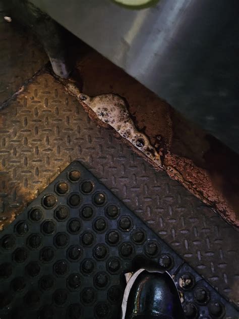 Frothy Liquid Seeping Up From Under The Floor Rbartenders