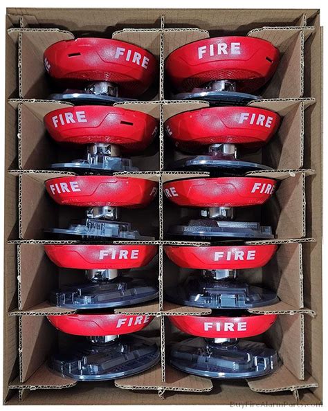 System Sensor Pc2rl Bp10 Red Ceiling Mount Horn Strobe Bulk Pack 10 Pcs