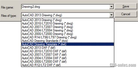 How To Save AutoCAD DWT Template To Lower Version CADnotes