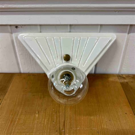 Triangular Porcelain Light Fixture Historic House Salvage