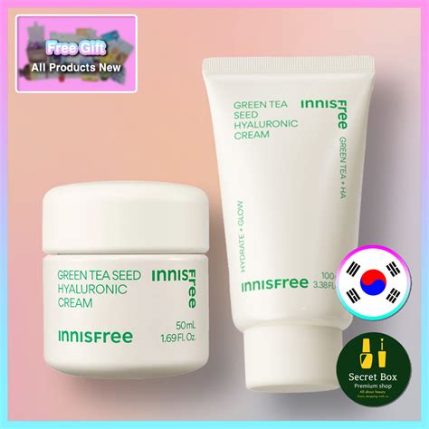 Innisfree Green Tea Seed Hyaluronic Acid Cream 50ml 100ml Shopee