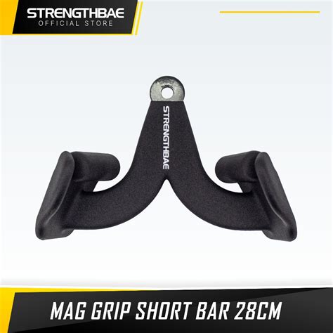 Mag Grip Short Bar 28cm Cable Attachment Strengthbae Lat Pulldown Row