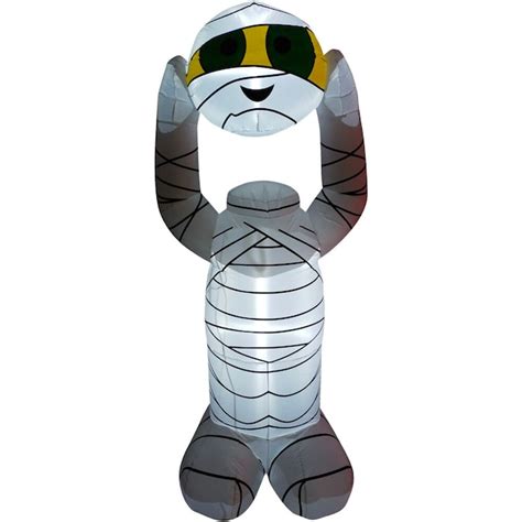 Haunted Hill Farm 6 5 Ft Yard Stake Lighted Mummy Inflatable