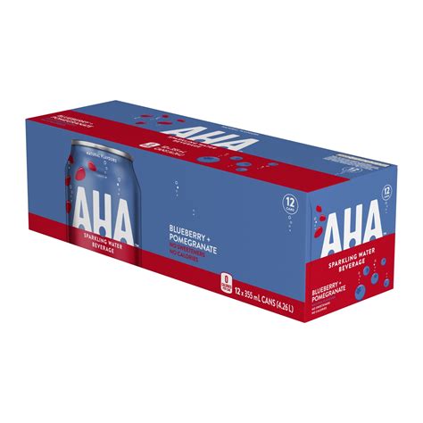 Aha Blueberry And Pomegranate Sparkling Water 12pk Caffeinecam