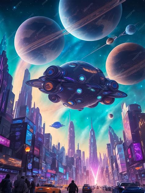 Fundo De Ficção Científica Digital Alien Planet Mobile Wallpaper Raster Ilustração Renderização