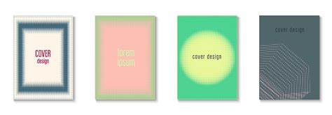 도트 포스터 세트 단순한 모양의 현대 기술 플랫 페이지의 미래 지향적인 요소 하프톤 플라이어 미니멀리스트 비즈니스 템플릿 기하학적 그래픽 질감입니다 트렌디 도트 포스터 0