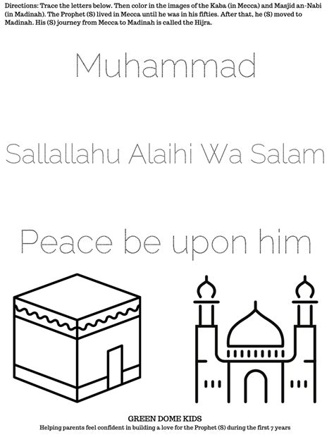 Prophet Muhammad Coloring Pages 2025