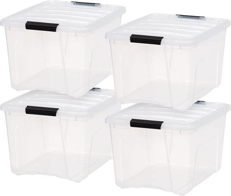 Plastic Storage Bins Stackable Storage Container With Secure Latching