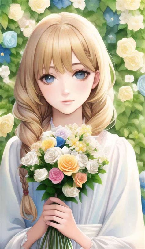 捧花的少女 最新更新 图库 素材集市